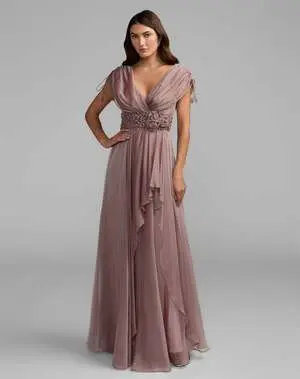 Mac Duggal Embellished Chiffon Gown