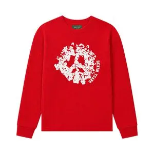 DENIM TEARS Peace Wreath Thermal /white - Red