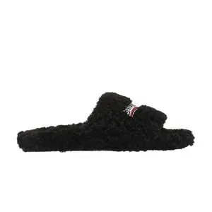 Balenciaga Furry Slide - Black