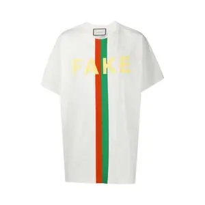 Gucci Oversize T-shirt With "fake" Print
