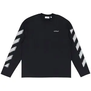 Off-White Pixel Diagonal Skate Long-sleeve Tee - Black