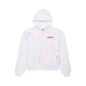 SP5DER Fractured Logo Hoodie - White