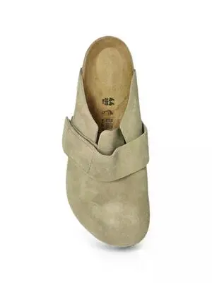 BIRKENSTOCK Suede Touch-strap Mules - Green