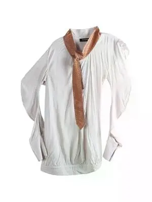 KIKO KOSTADINOV Tie-detail Ruched Blouse