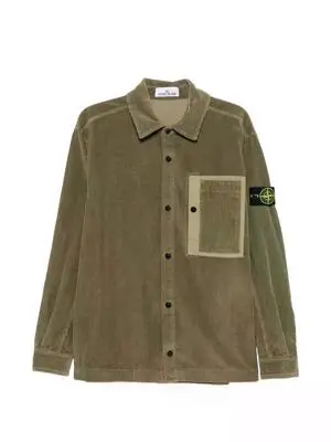 Stone Island Corduroy-texture Chest-pocket Shirt