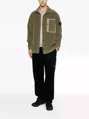 Stone Island Corduroy-texture Chest-pocket Shirt