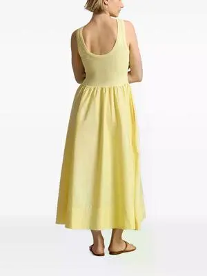 Polo Ralph Lauren Sleeveless Shirred A-line Dress - Yellow