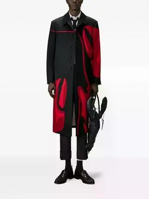 Thom Browne 4-bar Lobster-embroidered Shirt