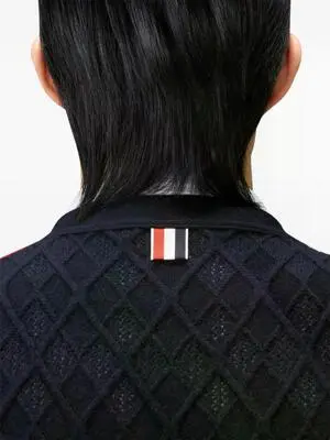 Thom Browne Argyle Intarsia Cashmere Cardigan