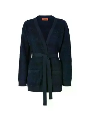Missoni Zigzag-knit Belted Cardigan