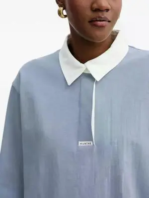 Munthe Long-sleeve Polo Top With Button Placket