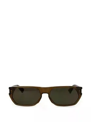 Saint Laurent Geometric Frame Sunglasses - Brown
