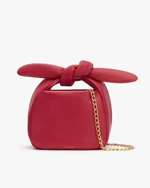 Cuyana Tiny Bow Bag - Raspberry