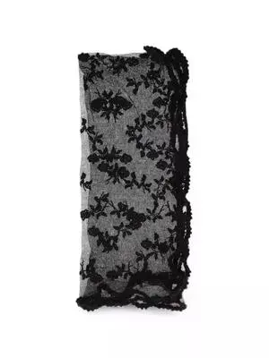 Dolce & Gabbana Floral Lace Scarf - Black