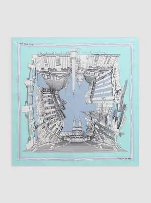 CALLAS MILANO Roma Rome Scarf Large - Turquoise