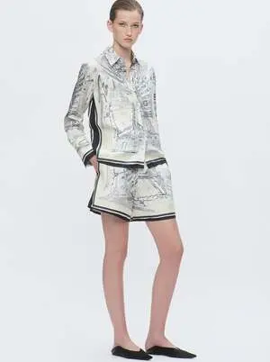 CALLAS MILANO Ps25 Cameron Rome Silk Shirt - White
