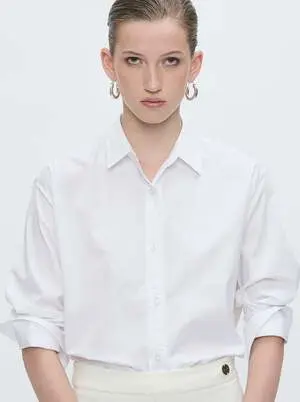 CALLAS MILANO Permanent Collection Sirene Venice Shirt White Travertine - Travertine/white