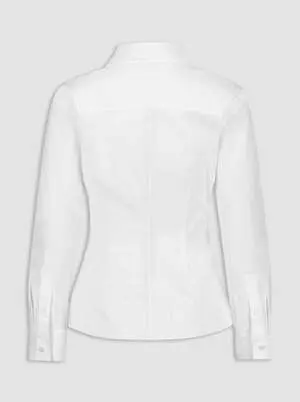 CALLAS MILANO Permanent Collection Savile Stretch Poplin Shirt - White
