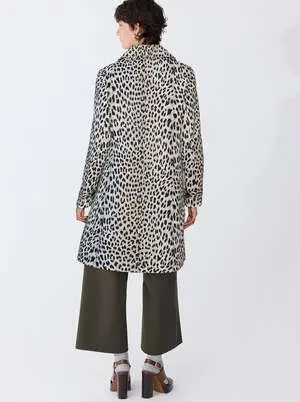 Permanent Collection Alaine Animal Print Car-coat