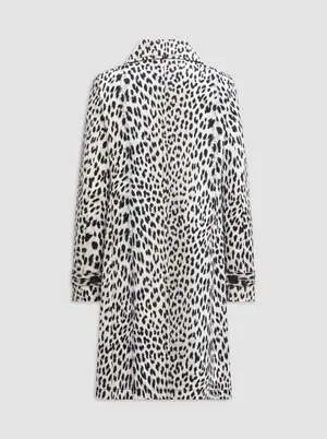 CALLAS MILANO Alaine Animal Print Car Coat