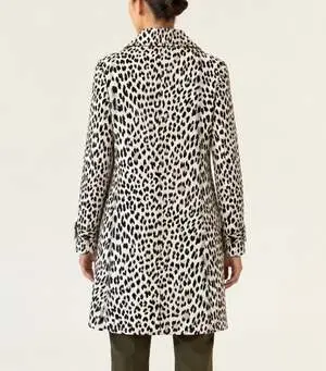 CALLAS MILANO Alaine Animal Print Car Coat