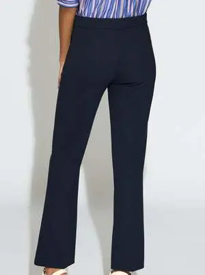 CALLAS MILANO Permanent Collection Lola Jersey Crop Flare Pants - Navy