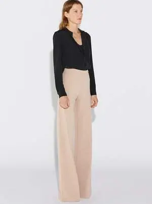 CALLAS MILANO Anouk Wide Leg Crepe Trousers - Taupe
