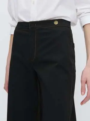 CALLAS MILANO Permanent Collection Jane Organic Light Twill Pant - Black