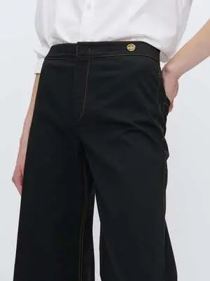 CALLAS MILANO Permanent Collection Jane Organic Light Twill Pant - Black