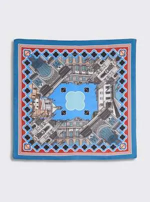 CALLAS MILANO Milano Silk Scarf Multicolor Blue Large - Multi-color