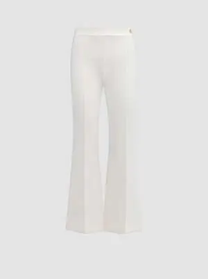 CALLAS MILANO Permanent Collection Lola Jersey Crop Flare Trousers - White