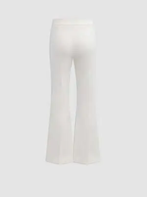 CALLAS MILANO Permanent Collection Lola Jersey Crop Flare Trousers - White