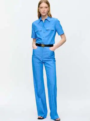 Permanent Collection Vesper Denim Shirt Blue - Indigo