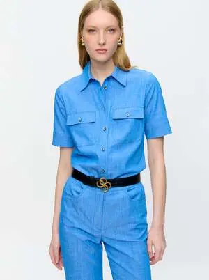 Permanent Collection Vesper Denim Shirt Blue