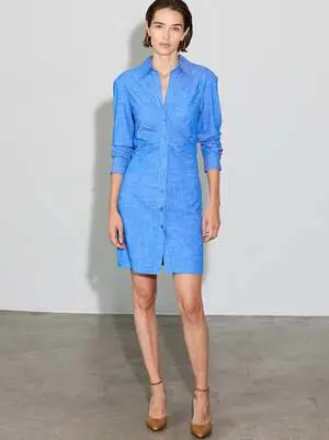 CALLAS MILANO Permanent Collection Odette Stretch Denim Shirtdress