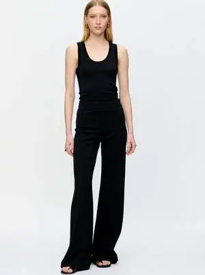 CALLAS MILANO Permanent Collection Anouk Stretch Crepe Trousers - Black