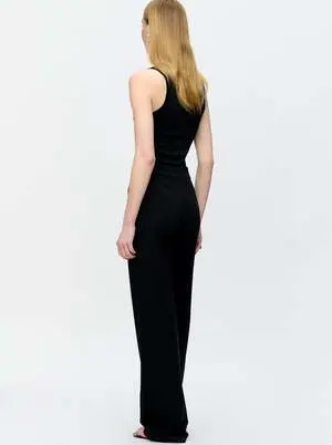 CALLAS MILANO Permanent Collection Anouk Stretch Crepe Trousers - Black