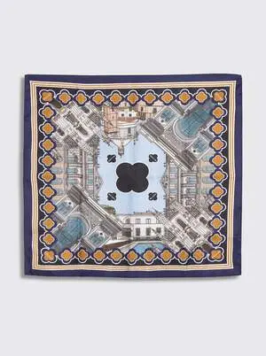 Permanent Collection Milano Silk Scarf /navy Large - Mare