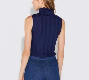 CALLAS MILANO Permanent Collection Sleeveless Turtleneck - Navy