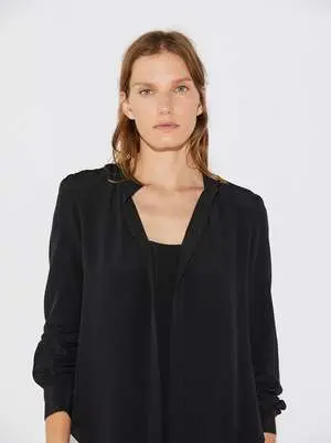 Permanent Collection Olympia Silk Crewneck Top
