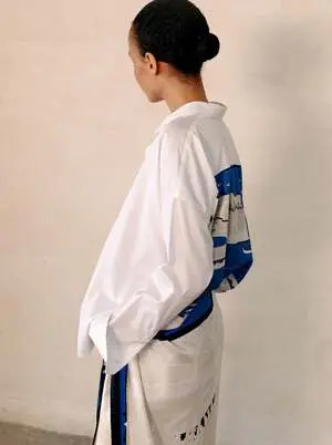 CALLAS MILANO Ss26 Sirene Scarf Back Shirt