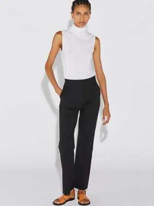 CALLAS MILANO Permanent Collection Romy Sleeveless Turtleneck Knit Top - Ivory