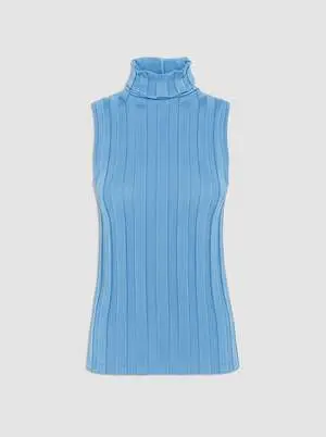 CALLAS MILANO Permanent Collection Romy Sleeveless Turtleneck - Indigo Blue