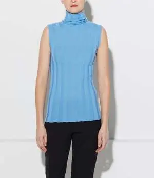CALLAS MILANO Permanent Collection Romy Sleeveless Turtleneck - Indigo Blue