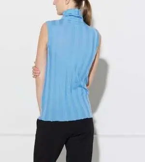 CALLAS MILANO Permanent Collection Romy Sleeveless Turtleneck - Indigo Blue