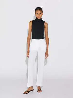 CALLAS MILANO Permanent Collection Romy Sleeveless Ribbed Turtleneck - Black