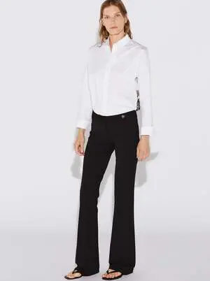 CALLAS MILANO Permanent Collection Milano Silk Twill Graphic Shirt - White