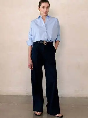 CALLAS MILANO Ss26 Sailor Wide Leg Pant - Navy