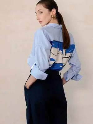CALLAS MILANO Ss26 Sailor Wide Leg Pant - Navy