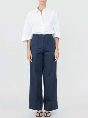 CALLAS MILANO Ss26 Sailor Wide Leg Pant - Navy